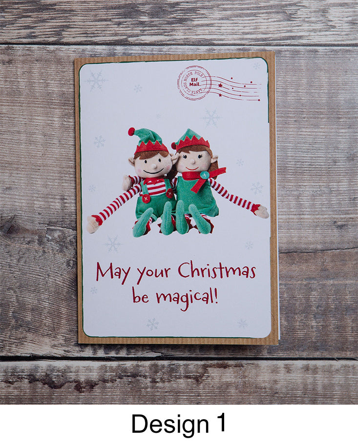Merry Christmas Elf - Personalised Boy and Girl Elf Christmas Card ...