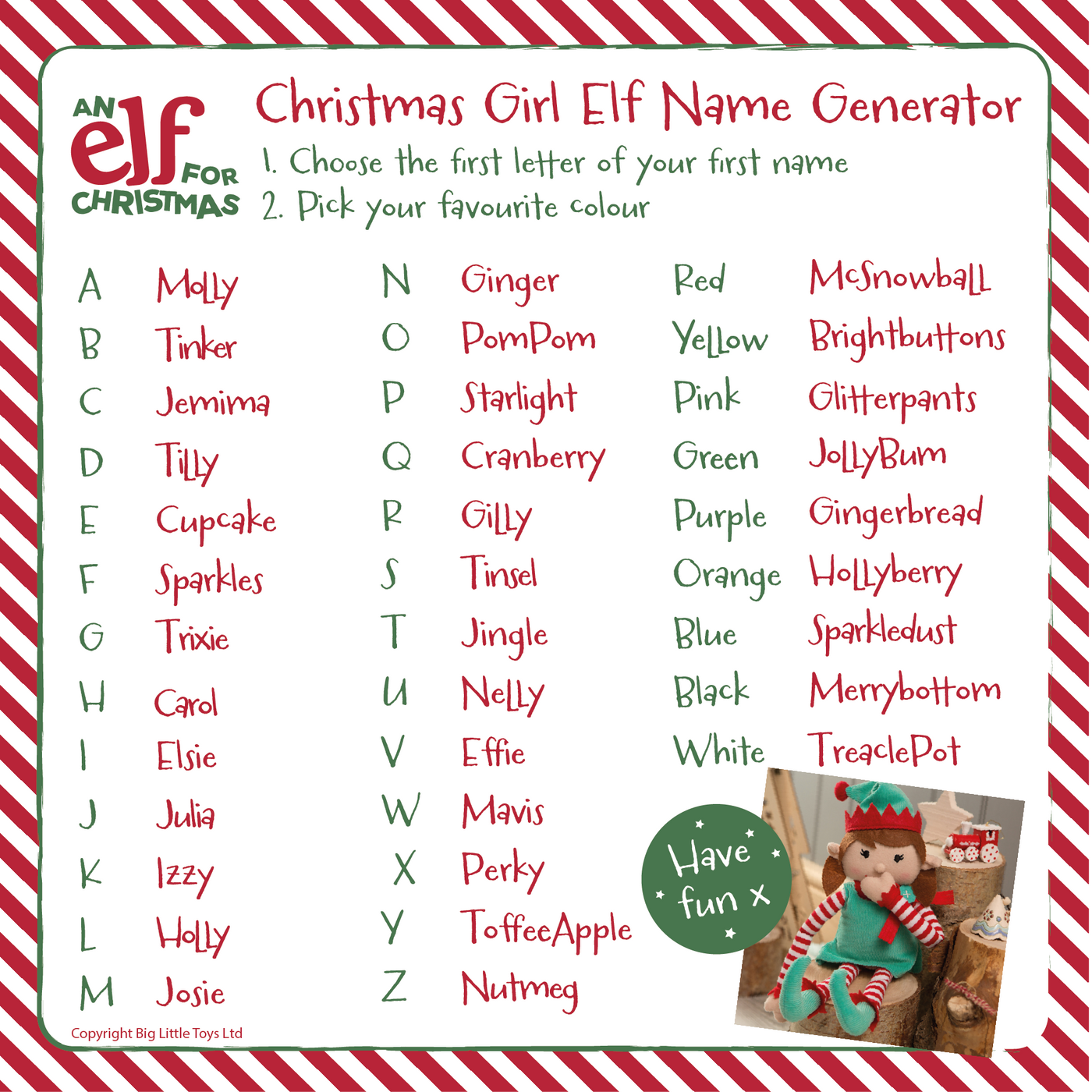 Girl Elf Name Generator Christmas Elf Names List Elf For Christmas Girl Elf Name Generator Christmas Elf Names List Elf For Christmas