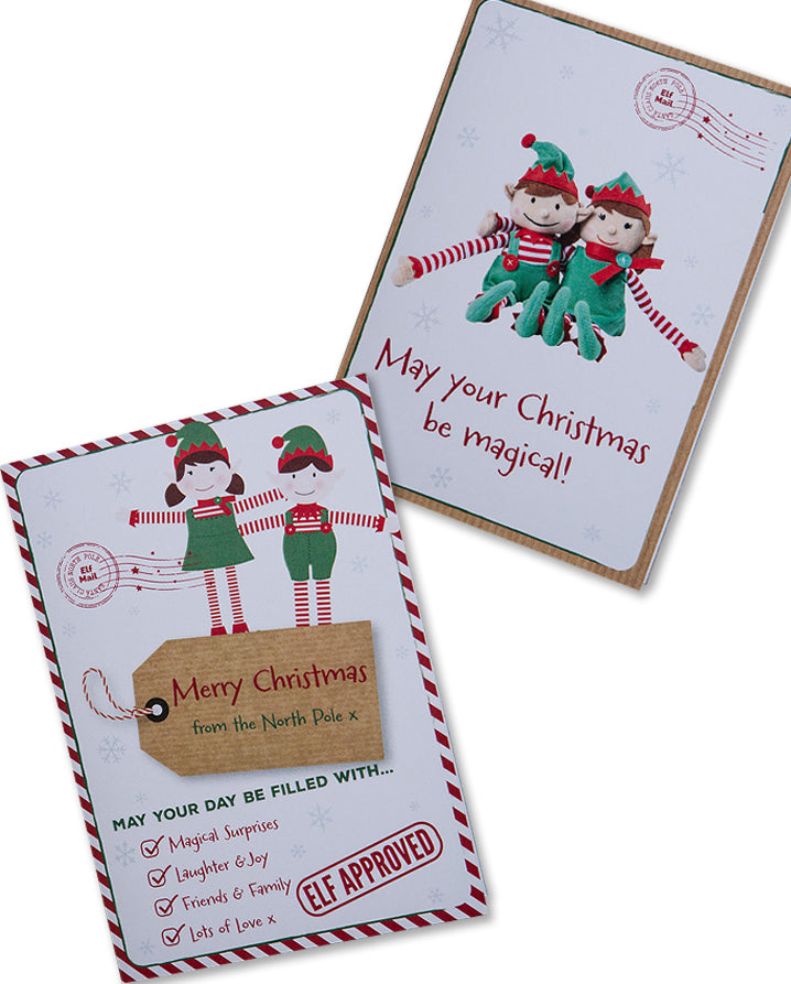 Merry Christmas Elf - Personalised Boy and Girl Elf Christmas Card ...